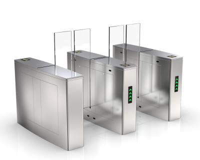 China Anti Pinch Security Sliding Turnstile Gate 304 Stainless Steel IP54 550-900mm Passage Width for sale