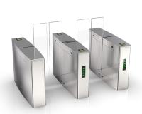 China Anti Pinch Security Sliding Turnstile Gate 304 Stainless Steel IP54 550-900mm Passage Width for sale