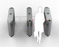 China Zecheng Stainless Steel Fingerprint Turnstile Gate 1200mm x 200mm x 980mm 110V/220V for sale