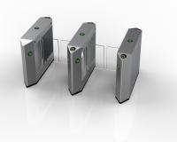 China Zecheng Stainless Steel Fingerprint Turnstile Gate 1200mm x 200mm x 980mm 110V/220V for sale