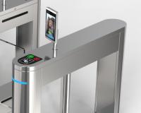 China Zecheng ZC-B228 Face Recognition Access Control Turnstile Gate 50KG Silver Stainless Steel RS485 TCP/IP for sale