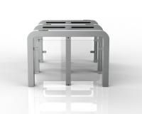 China Speed Turnstile Pedestrian Barrier Gate Remote Control Mode Stainless Steel for sale
