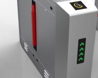 China Office Biometric Flap Barrier Access Control System Turnstile With Card Reader for sale