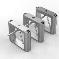 China SUS304 Tripod Security Gates Stainless Steel Magnetic Tripod Turnstile 500mm Arm 110V 220V for sale