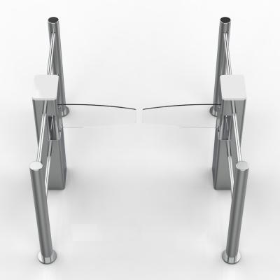 China Stainless Steel 304 Automatic Supermarket Swing Gate 500mm Arm Length 1-2s Closing Time for sale