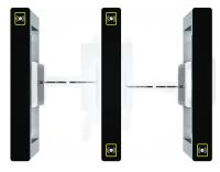 China Automatic RFID Flap Turnstile Gate 304 Stainless Steel 550-900mm Passage TCP/IP for sale