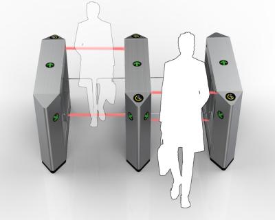 China Fast 0.2s Opening Time Swing Turnstile Gate Stainless Steel Material Silver Color for sale