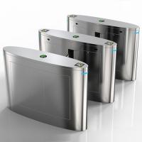 China Customized 550mm Stainless Steel Flap Gate Barrier 0.2s/person Speed 220V Access Control for sale