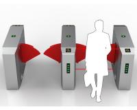 China Stainless Steel Flap Turnstile Gate 50kg 220V 50Hz 0.2s per Person Access Control for sale