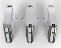 China 550mm Passage Width Flap Turnstile Gate Stainless Steel RS232 10 Million Lifespan for sale