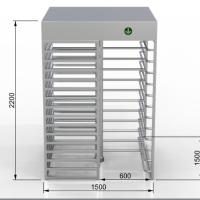 China RS232 Communication Interface Full Height Turnstile IP54 Protection Level 550mm Passage for sale