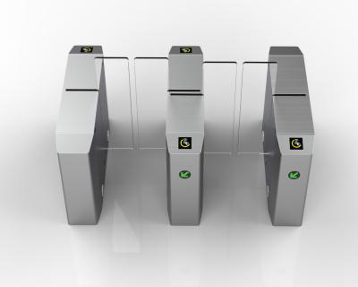 China Stainless Steel Sliding Turnstile Gate 80W 220V Pedestrian Access Control Wide Passage 550-900mm for sale