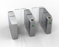 China Stainless Steel Sliding Turnstile Gate 80W 220V Pedestrian Access Control Wide Passage 550-900mm for sale