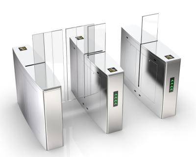 China Stainless Steel 304 Sliding Gate Turnstile IP54 RS232 220V 80W Anti Pinch Silver for sale