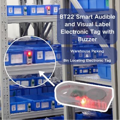 China BT22  Smart Pick-to-Light Electronic Tag with Buzzer and Digital Display for Warehouse Picking & Bin Locating Electronic Tag for sale