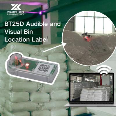 China BT25D Wireless Pick-to-Light Label Guide Light with Red LED Flashing Indicator and Built-in Buzzer for Warehouse Picking（Light Diffusion Version） for sale