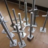 China Electro Galvanized Base Jack Scaffolding For Silver Steel Support for sale