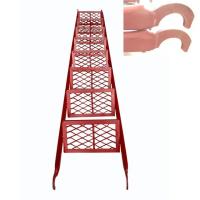 China Silver Scaffolding Ladders with 30cm Step Height Aluminum / HDG Material for sale