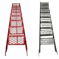 China Silver Scaffolding Ladders with 30cm Step Height Aluminum / HDG Material for sale
