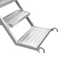 China Lightweight Silver Scaffolding Climbing Ladders with 50cm Step Width for sale
