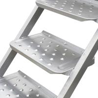 China 2026 Aluminium Scaffold Scaffolding Stair Ladder 2.4m/3m/3.6m/4.2m/4.8m/6m Scaffolding Straight Step Aluminium Single Ladder for sale