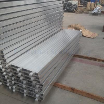 China Non slip surface steel staging plank scaffolding platform constructed from heavy gauge steel ensuring safety and durability on job sites for sale