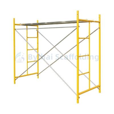 China Layher Scaffold System Q355 HDG Walk Thru Frame for High Rise Projects for sale