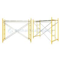 China Layher Scaffold System Q355 HDG Walk Thru Frame for High Rise Projects for sale