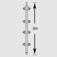 China Galvanized Q355 1.5m EN12811 Scaffolding Ringlock Standard Rosette System for sale