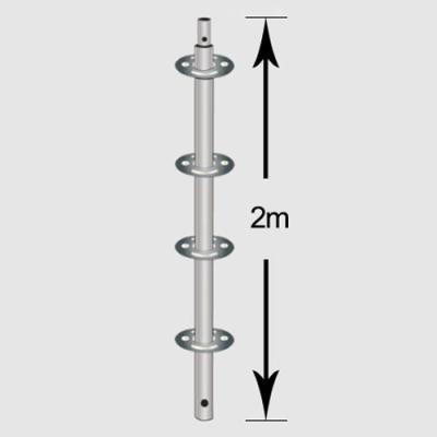 China Galvanized Q355 1.5m EN12811 Scaffolding Ringlock Standard Rosette System for sale