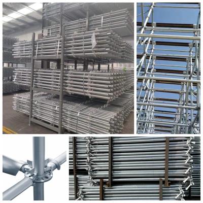 China Galvanized Ringlock Scaffolding for Facades Ledger Length 0.73m-3.07m Q235 Steel Rosette for sale