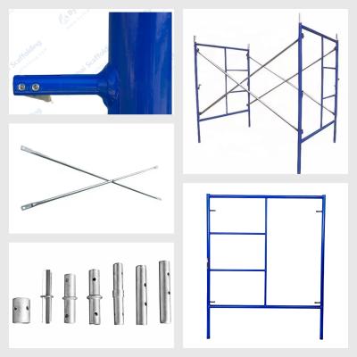 China Construction Access Equipment H Type Steel Blue Red Masonary Frame Scaffolding Price for sale
