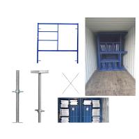 China Fixed Modular Scaffolding American Style Powder Coated Mason Frame with Base Jack for sale