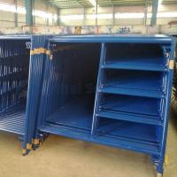 China Fabricated Narrow Step Ladder Frame Steel Scaffolding System with Cross Braces for sale