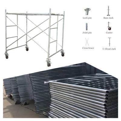 China Industrial Building Tools Hot Dip Galvanized Movable H Frame Metal Scaffolding Parts for sale