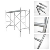 China Fabricated Modular Scaffold Double H Type Step Ladder Frame Mason System for sale