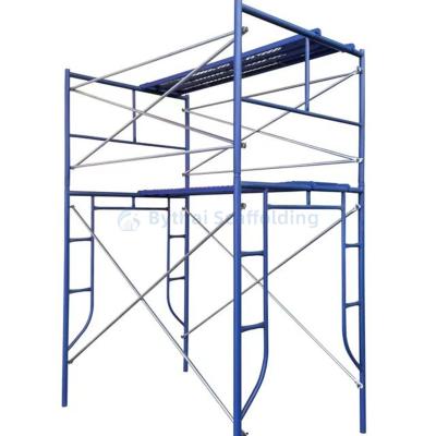 China Pre-Galvanized Steel Walk Through Frame System Scaffolding for Industrial Construction for sale