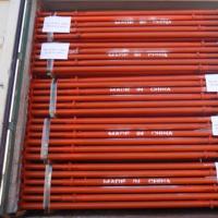 China Red Powder Coated Q355 Steel Ladder Frame Scaffolding Easy Installation and Dismantling for Heavy-Duty Construction for sale