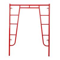 China Red Q355 Steel Powder Coated Walk Through Frame Scaffolding for Heavy-Duty Construction for sale