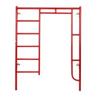 China Red Q355 Steel Powder Coated Walk Through Frame Scaffolding for Heavy-Duty Construction for sale