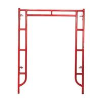 China Red Q355 Steel Powder Coated Walk Through Frame Scaffolding for Heavy-Duty Construction for sale