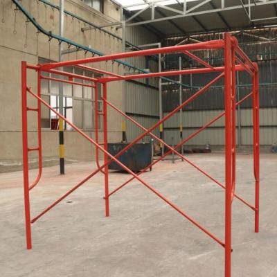 China Red Q355 Steel Powder Coated Walk Through Frame Scaffolding for Heavy-Duty Construction for sale