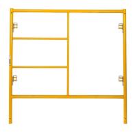 China Yellow Powder Coated Q235 Steel Step Ladder Frame Scaffolding for Commercial Construction for sale