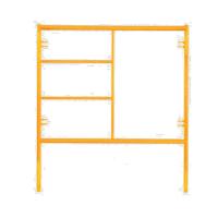 China Yellow Powder Coated Q235 Steel Step Ladder Frame Scaffolding for Commercial Construction for sale