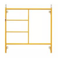 China Yellow Powder Coated Q235 Steel Step Ladder Frame Scaffolding for Commercial Construction for sale