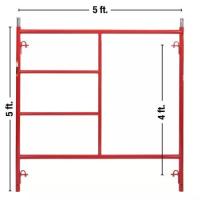 China 2026 Fabricated 5'x4' Mason Style Yellow Powder Coated Q235 Steel H Frame System Scaffolding for sale
