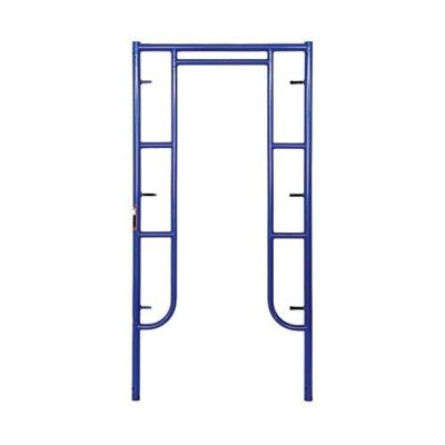 China Blue Powder Coated Q235 Steel Frame Scaffolding Walk Through Style Easy Installation for sale