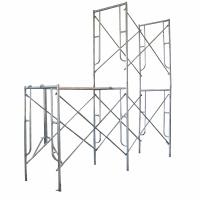 China Blue Powder Coated Q235 Steel Frame Scaffolding Walk Through Style Easy Installation for sale