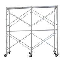China Q355 Steel H Frame Scaffolding Ladder Euro Certified Step Style Orange Pre-Galvanized for sale