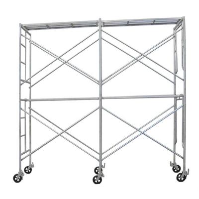 China Q355 Steel H Frame Scaffolding Ladder Euro Certified Step Style Orange Pre-Galvanized for sale